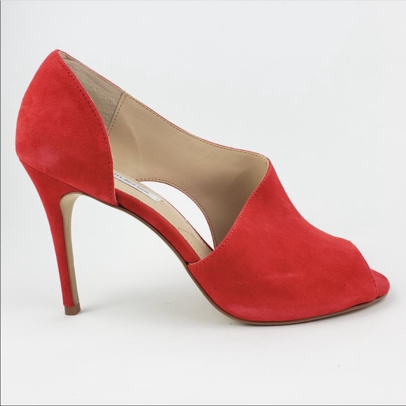 Saks Fifth Avenue | Shoes | Saks Fifth Avenue Rodney Red Suede Heels ...